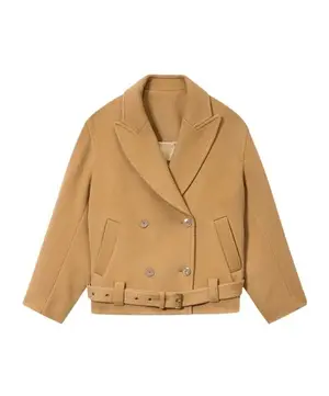 Isabel Marant Étoile Belted Wool-blend Felt Coat - Nude