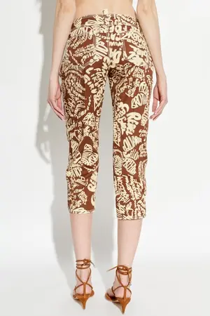 Dsquared2 Cropped Printed Jeans - Nude