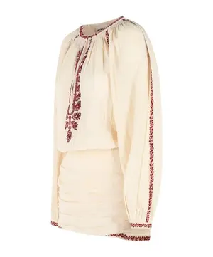 Isabel Marant Étoile Ludy Embroidered Mini Dress - Ivory