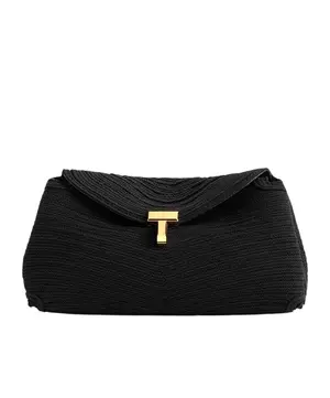 TOTEME T-lock Clutch Bag - Black
