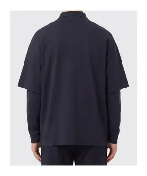 DARKPARK Long-sleeved Layered Polo Shirt - Black