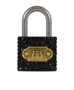 Balenciaga Bb Padlock Shaped Charm - Black