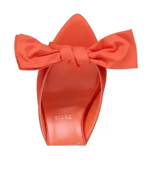 CHRISTIAN LOUBOUTIN Bow Kitten Heel Mules