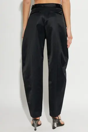 Alaïa High-waisted Pleated Tapered Pants