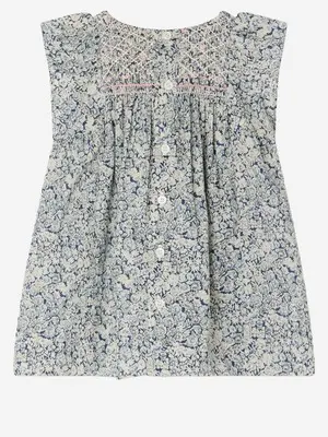 Bonpoint Floral Smocked And Embroidered Dress