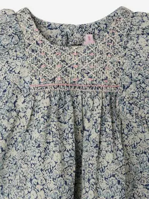 Bonpoint Floral Smocked And Embroidered Dress