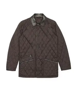FERRAGAMO Quilted Jacket With Classic Collar - Black