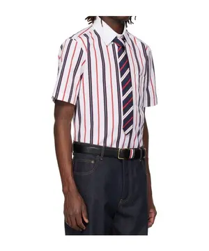 Thom Browne Repp Striped Poplin Shirt