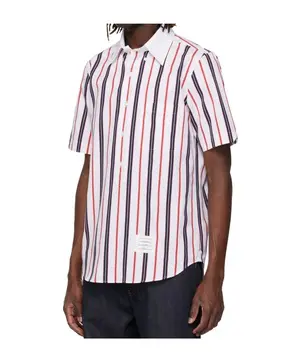 Thom Browne Repp Striped Poplin Shirt