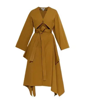 Alaïa Belted Cut Out Midi Dress