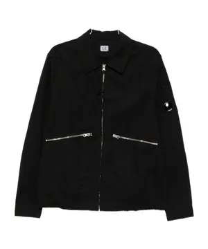 C.P. COMPANY Zippered Jacket With Folded Collar - Black