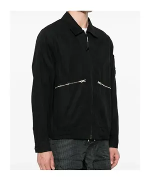 C.P. COMPANY Zippered Jacket With Folded Collar - Black