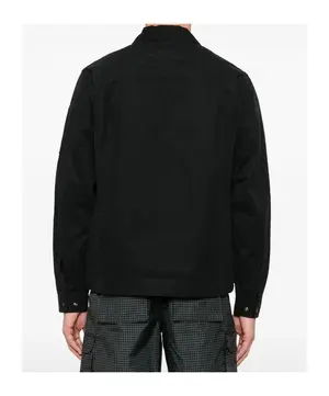 C.P. COMPANY Zippered Jacket With Folded Collar - Black