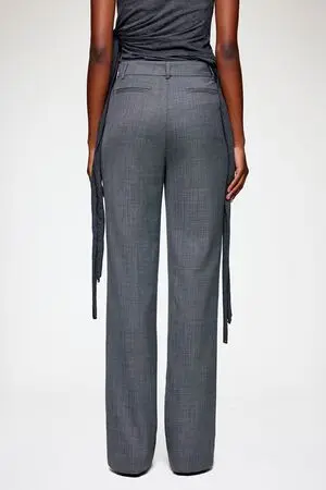 GANNI Wool Melange Trousers