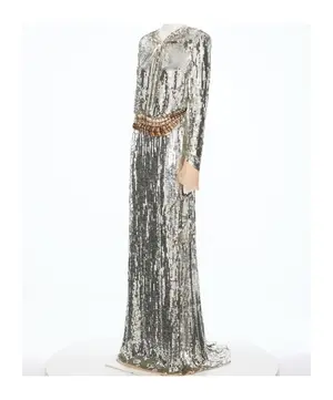 Valentino Garavani Sequined Long Sleeve Gown