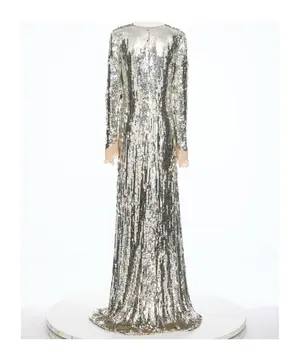Valentino Garavani Sequined Long Sleeve Gown