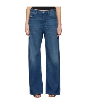 DIESEL® Belt Loop Wide-leg Jeans - Blue