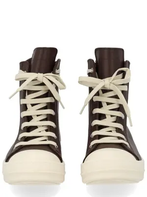 Rick Owens Lace-up High Top Sneakers - Brown