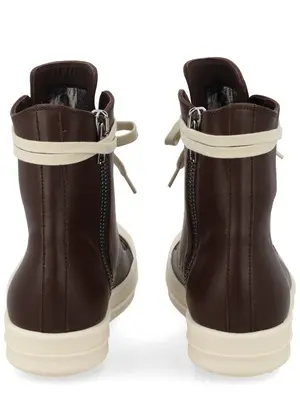 Rick Owens Lace-up High Top Sneakers - Brown