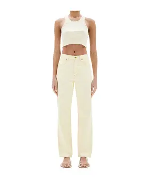 SLVRLAKE Paradise High-waisted Straight Leg Jeans - Yellow