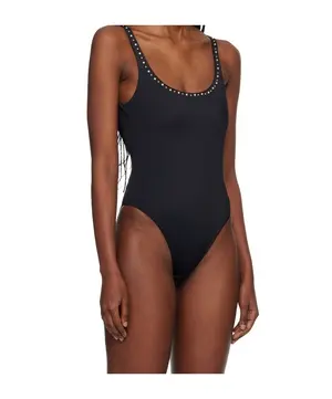 Versace Embellished One Piece Swimsuit