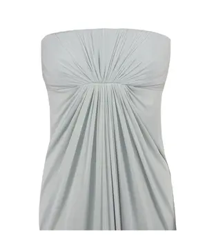 Alberta Ferretti Strapless Draped Maxi Dress - Gray