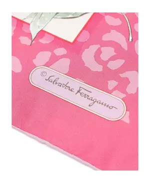 FERRAGAMO Printed Silk Scarf - Pink