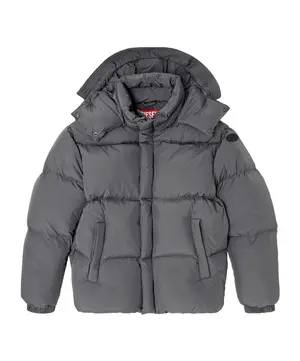 DIESEL® W-rolfys-wrd Hooded Padded Jacket - Grey