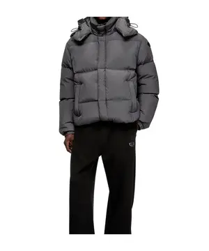 DIESEL® W-rolfys-wrd Hooded Padded Jacket - Grey