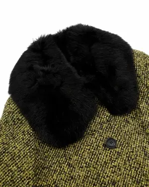 Max Mara Fur Collar Wool Coat
