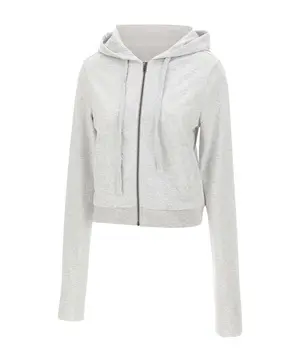 ENTIRE STUDIOS Zip-up Cropped Hoodie - Grey