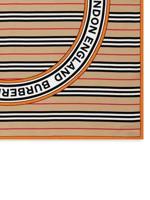 Burberry Icon Stripe Logo Scarf - Multicolor