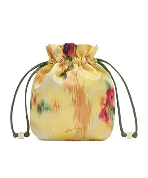 GANNI Printed Drawstring Wallet - Aurora