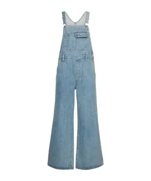 SLVRLAKE Wide Leg Overalls - Blue