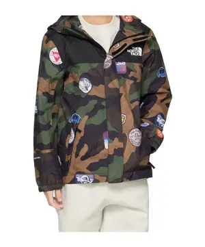The North Face Antora Camouflage Jacket With Graphic Patches