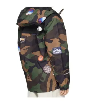 The North Face Antora Camouflage Jacket With Graphic Patches