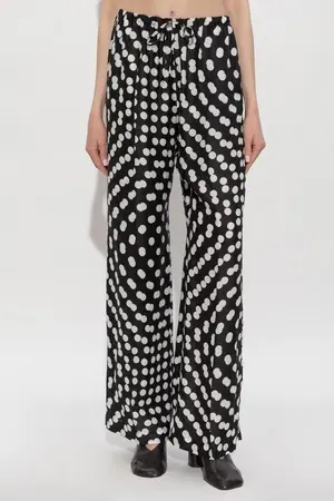 Dries Van Noten Printed Drawstring Trousers