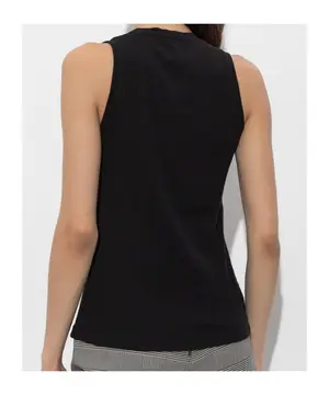 Balmain Embroidered Logo Tank Top