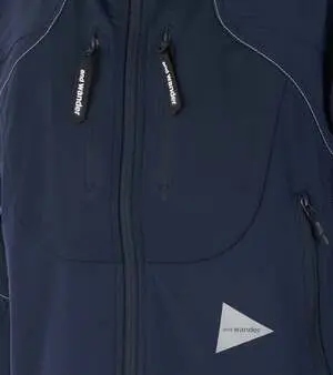 AND WANDER Hooded Zip-up Jacket With Multiple Pockets