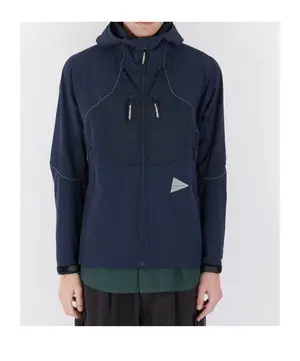AND WANDER Hooded Zip-up Jacket With Multiple Pockets