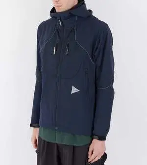 AND WANDER Hooded Zip-up Jacket With Multiple Pockets
