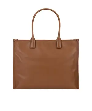 Versace Medusa Logo Leather Tote Bag - Camel-colored