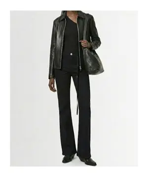 ANN DEMEULEMEESTER Straight Cotton Pants With Non-removable Watch Strap