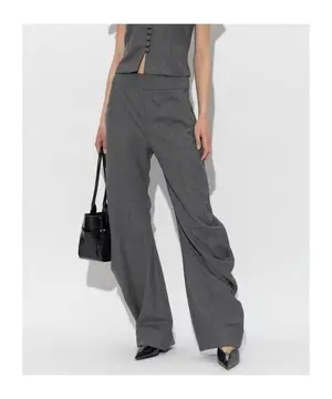 GANNI Draped Wide-leg Trousers