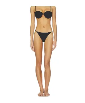 Cult Gaia Greta Flower-embroidered Bikini Bottoms
