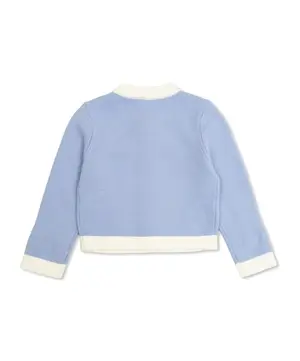 SELF-PORTRAIT Long-sleeved Knitted Cardigan With Floral Embellishments