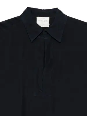 FORTE_FORTE Long-sleeved Collared Shirt - Black