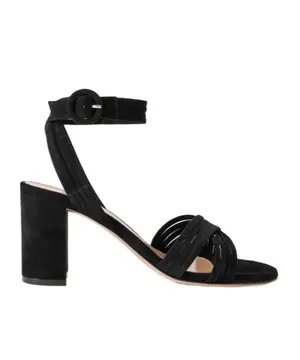 Women's Black Block Heeled Sandals