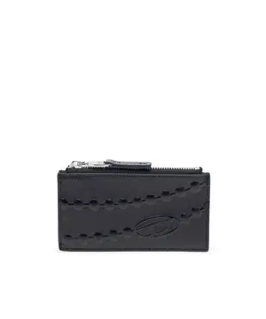 DIESEL® Embossed Zip Card Case - Black