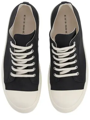 Rick Owens Canvas Lace-up Low-top Sneakers